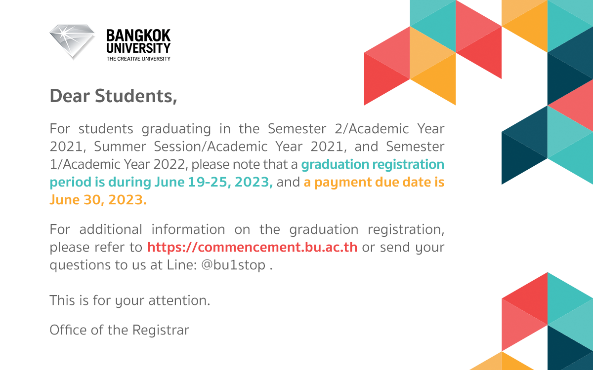 Graduation Registration Period And Payment Due Date Graduation Registration Period And Payment Due Date